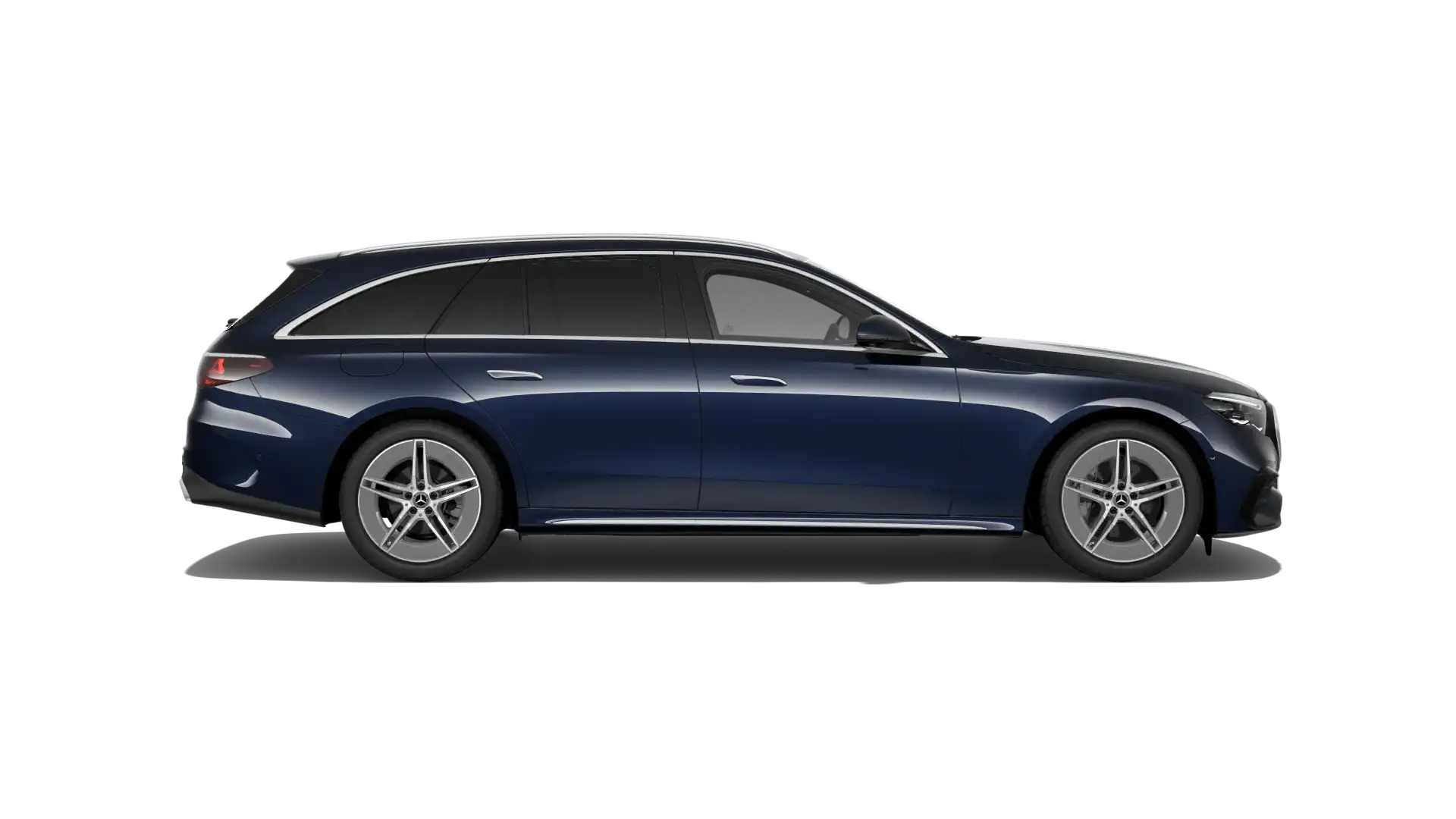Ny bil: Mercedes-Benz E 450 d 4MATIC Stationcar i Nauticblå metallak ...